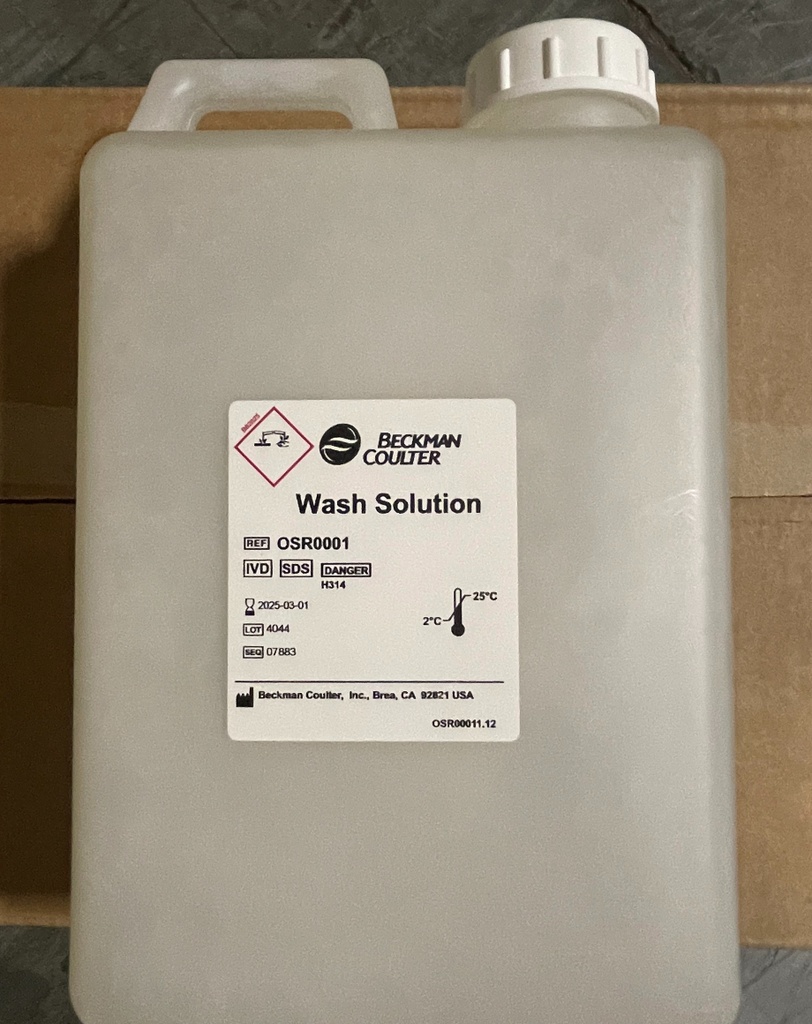 Beckman Coulter OEM Wash Solution, 6 X 2L | Peripheral Visions Inc.